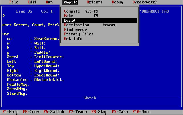 DOS Days - Borland Turbo Pascal