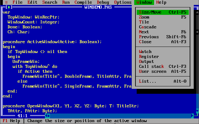 DOS Days - Borland Turbo Pascal