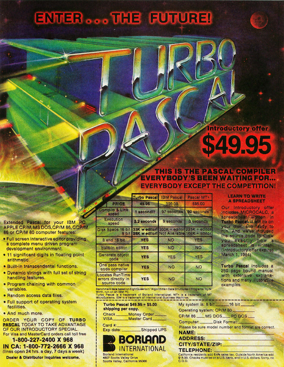 DOS Days - Borland Turbo Pascal