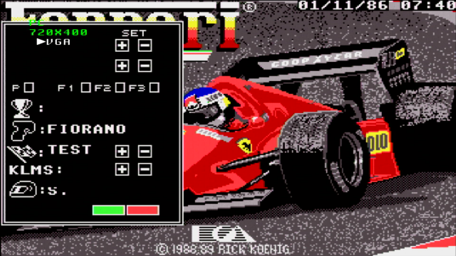DOS Days - Ferrari Formula One (Electronic Arts, 1989)