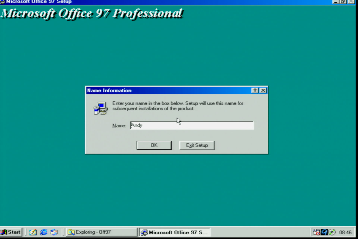DOS Days - Microsoft Office 97 (1996)