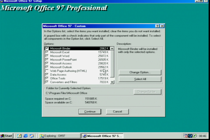 DOS Days - Microsoft Office 97 (1996)